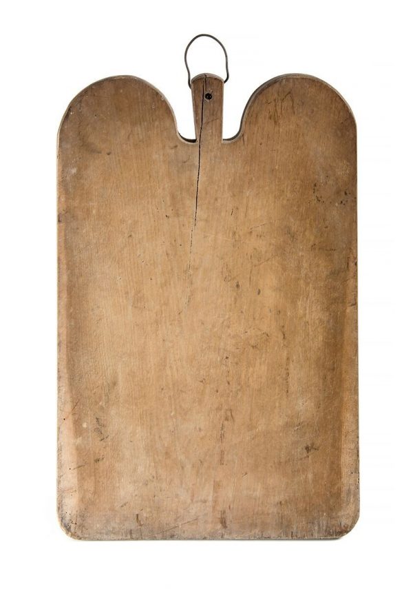 Antique French large heavy timber cheese / bread board - Rue de France