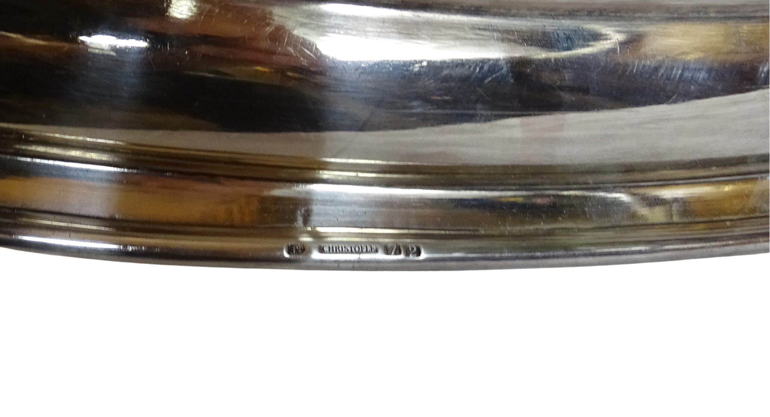 French Christofle silver plated serving tray - Rue de France